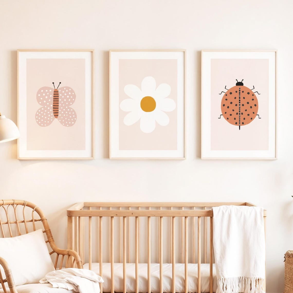 Luvia Butterfly, Daisy And Ladybug Set, Insect For Kids, Colorful ...