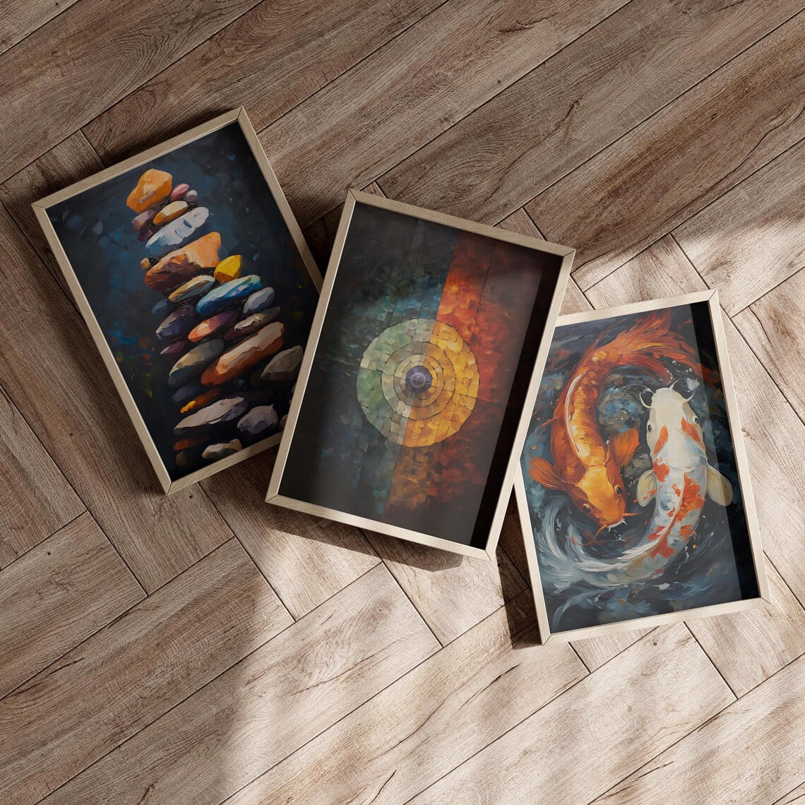 Luvia Calming Meditation Room Oil Palette Wall Art Print Or Set ...