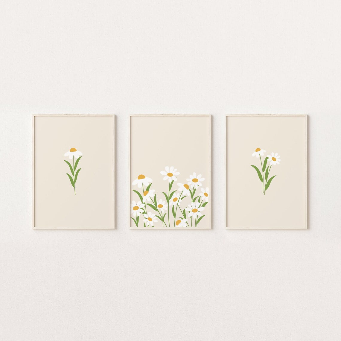 Luvia Daisy Print Set Of 3 / Daisy, Nursery Print, Flower Print, Set Of ...