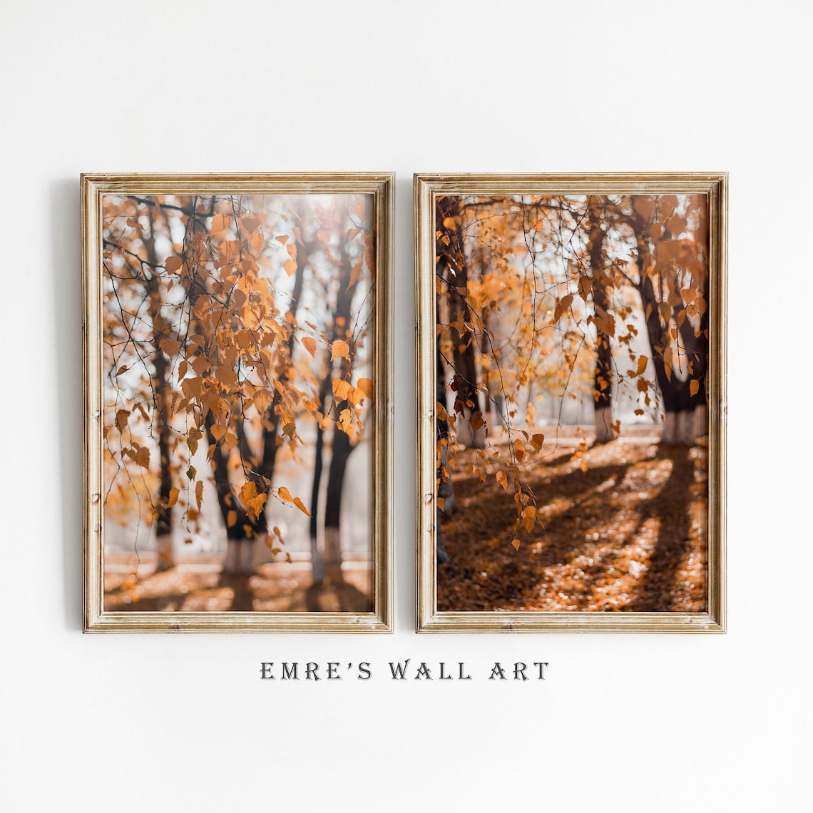 Luvia Fall Poster Print Set of 2, Autumn Wall Art, Autumn Leaves ...