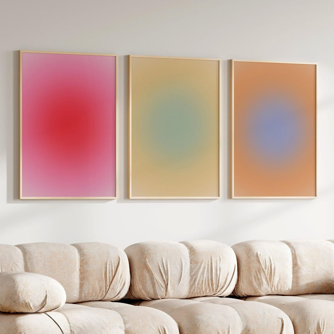 Luvia Gradient Aura Poster Set Of 3 Spiritual Prints Grainy Gradient ...