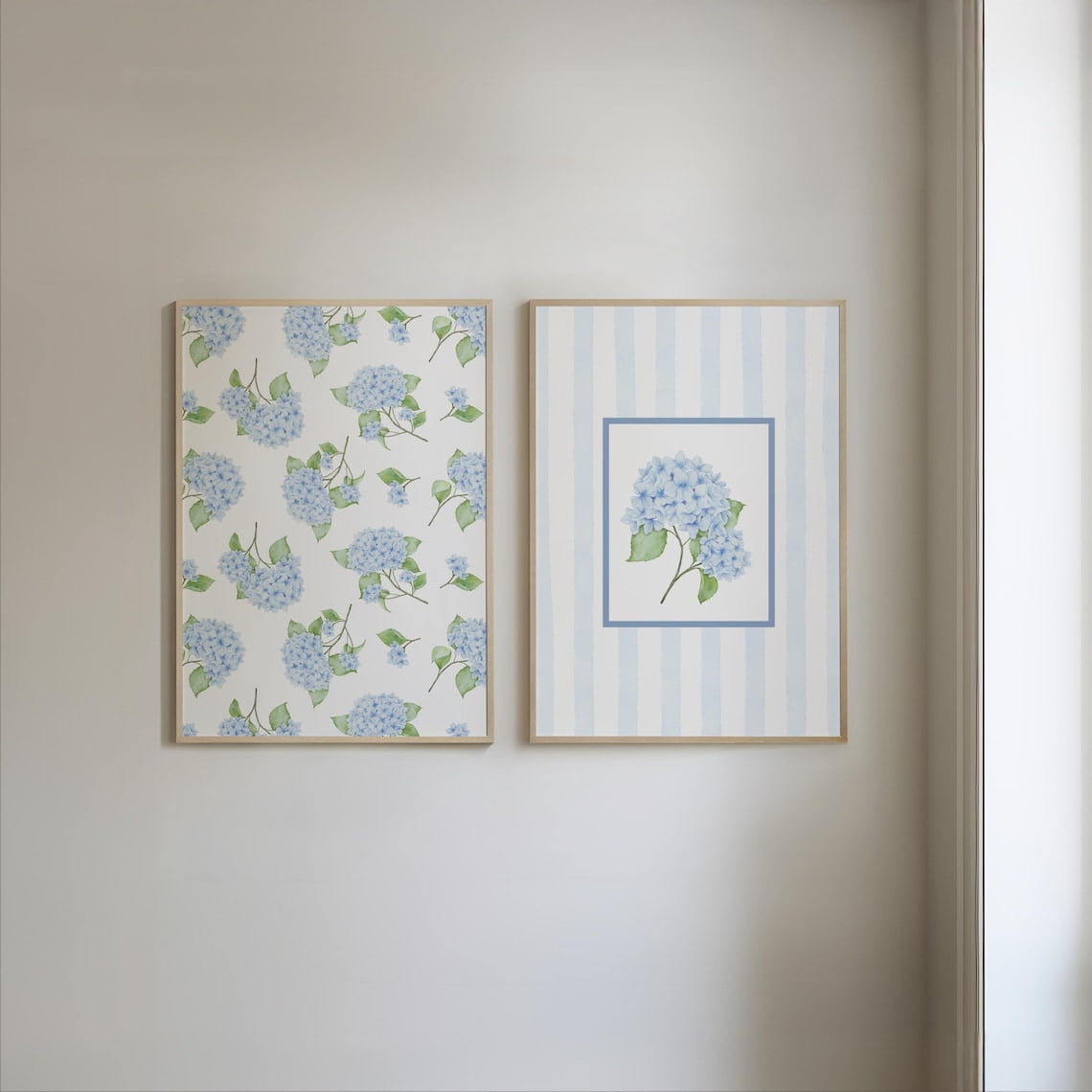 Luvia Hydrangea Set, Blue Hydrangea Set Of 2, Hydrangea, Southern ...