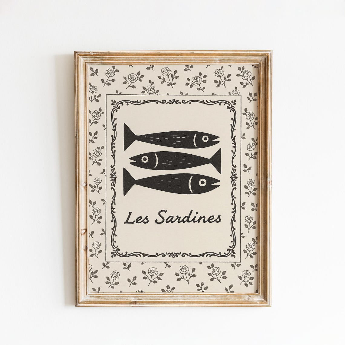 Luvia Les Sardines Poster, Vintage French Kitchen Wall Art, Retro ...