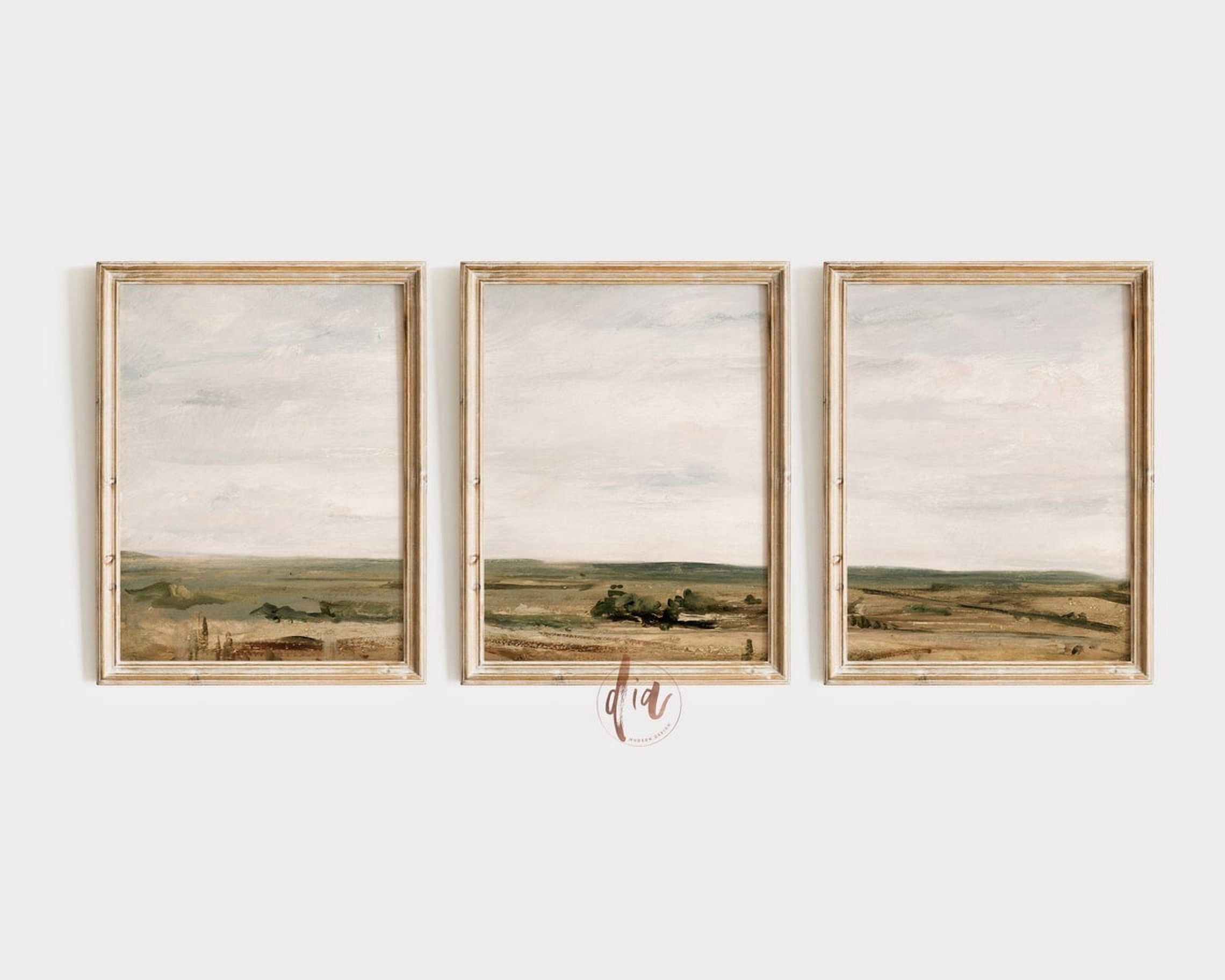Luvia Minimalist Landscape Set Of 3, Vintage Landscape Poster, French ...