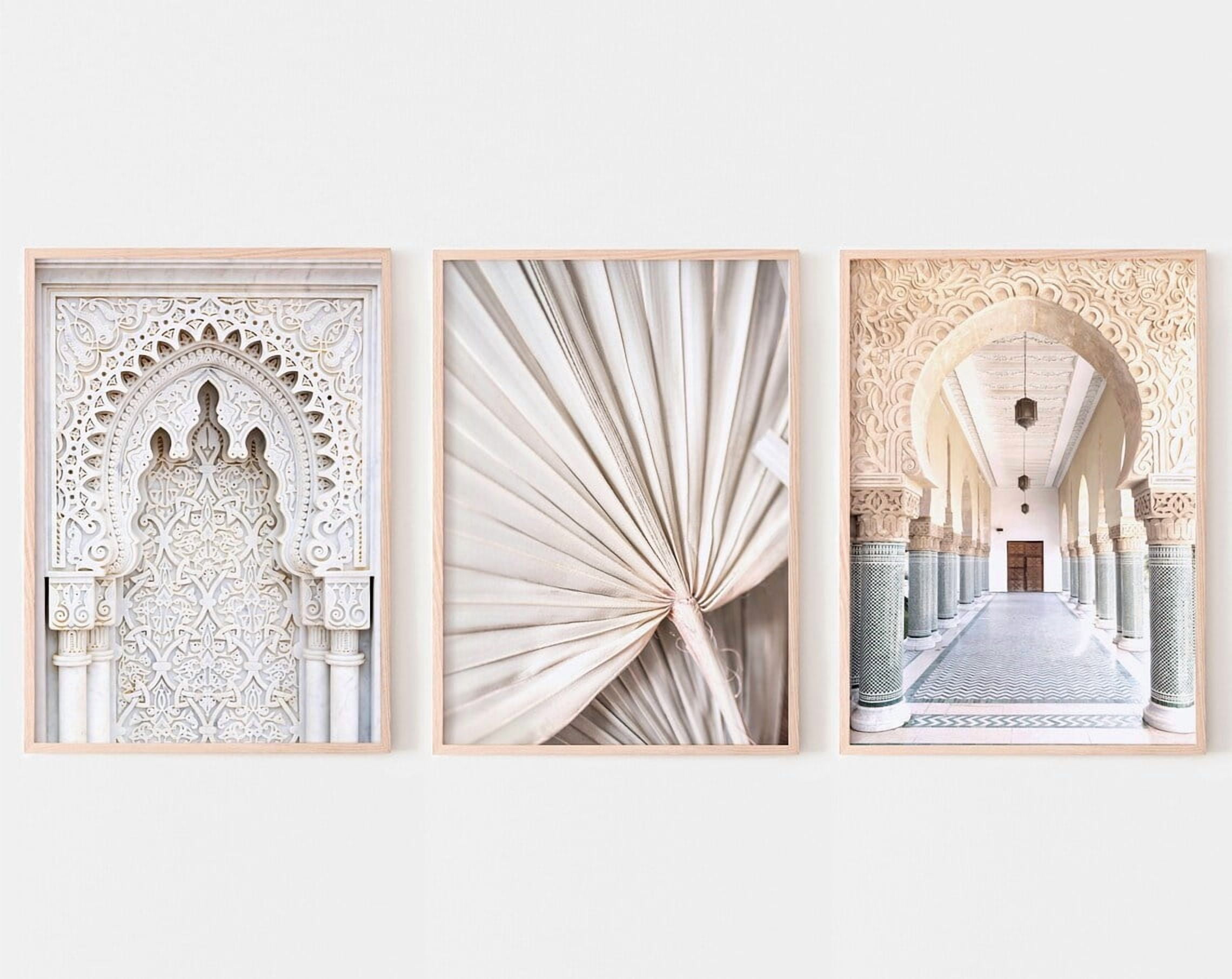 Luvia Moroccan, Set Of 3 Moroccan Neutral Morocco Gallery Set, Marrakech, Modern Wall Decor Set ...