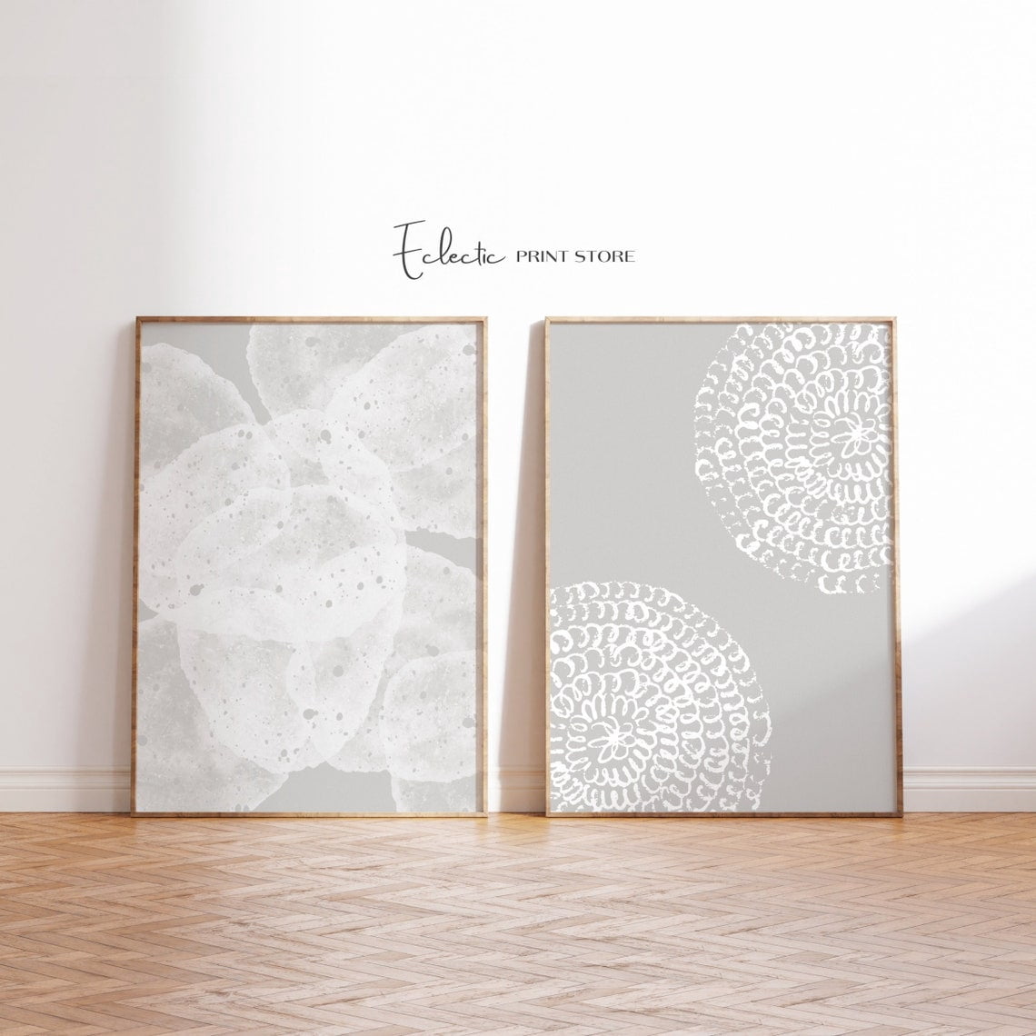 Luvia Neutral Coastal Set Of 2 Beige Prints Beach House Decor Coral ...