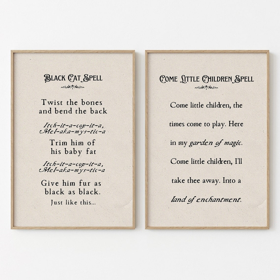 Luvia Set Of 2 Vintage Spells, Vintage, Book Page Print, Witch Spell ...