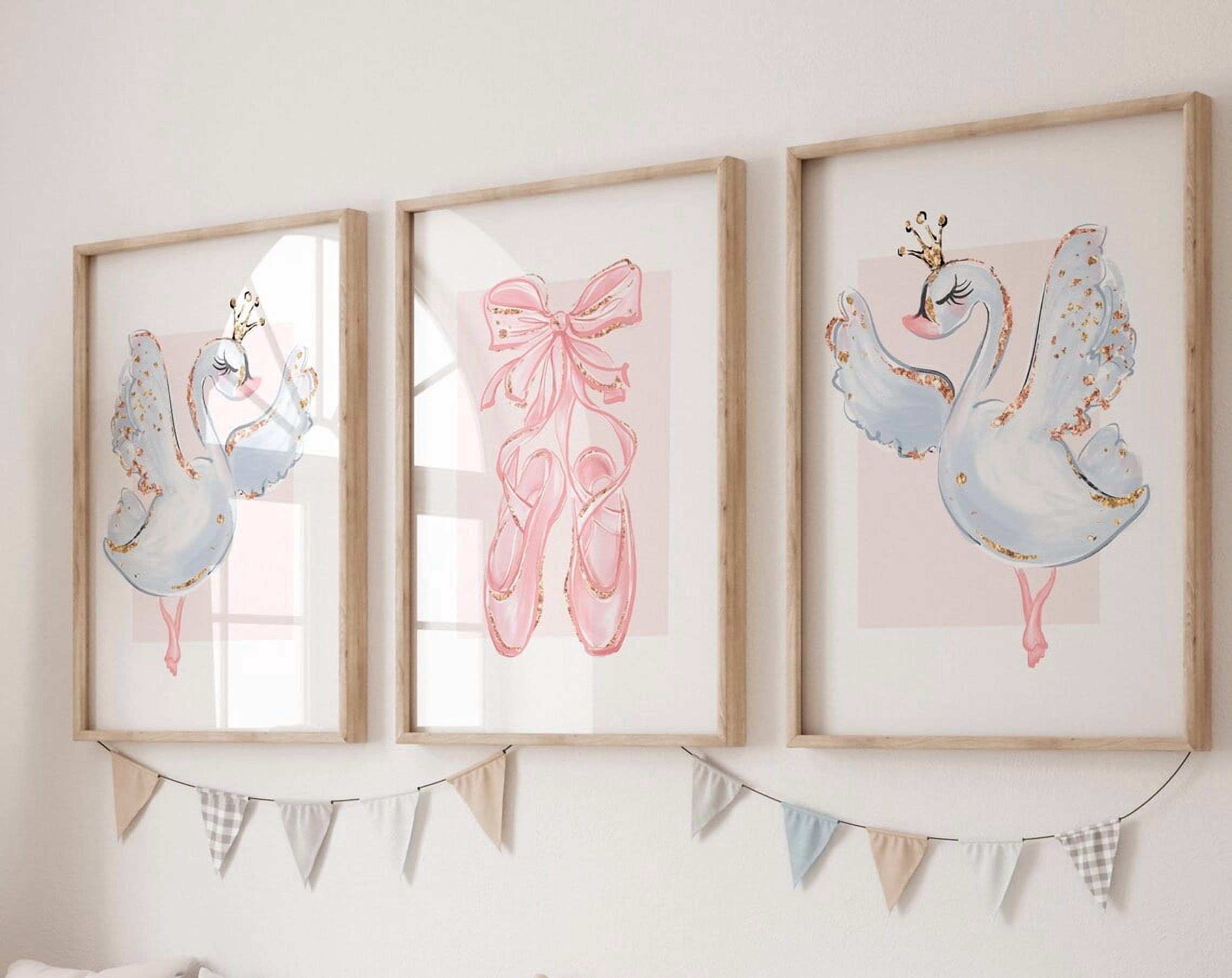Luvia Swan Prints Nursery Decor • Set Of 3 • Swan Nursery Art ...