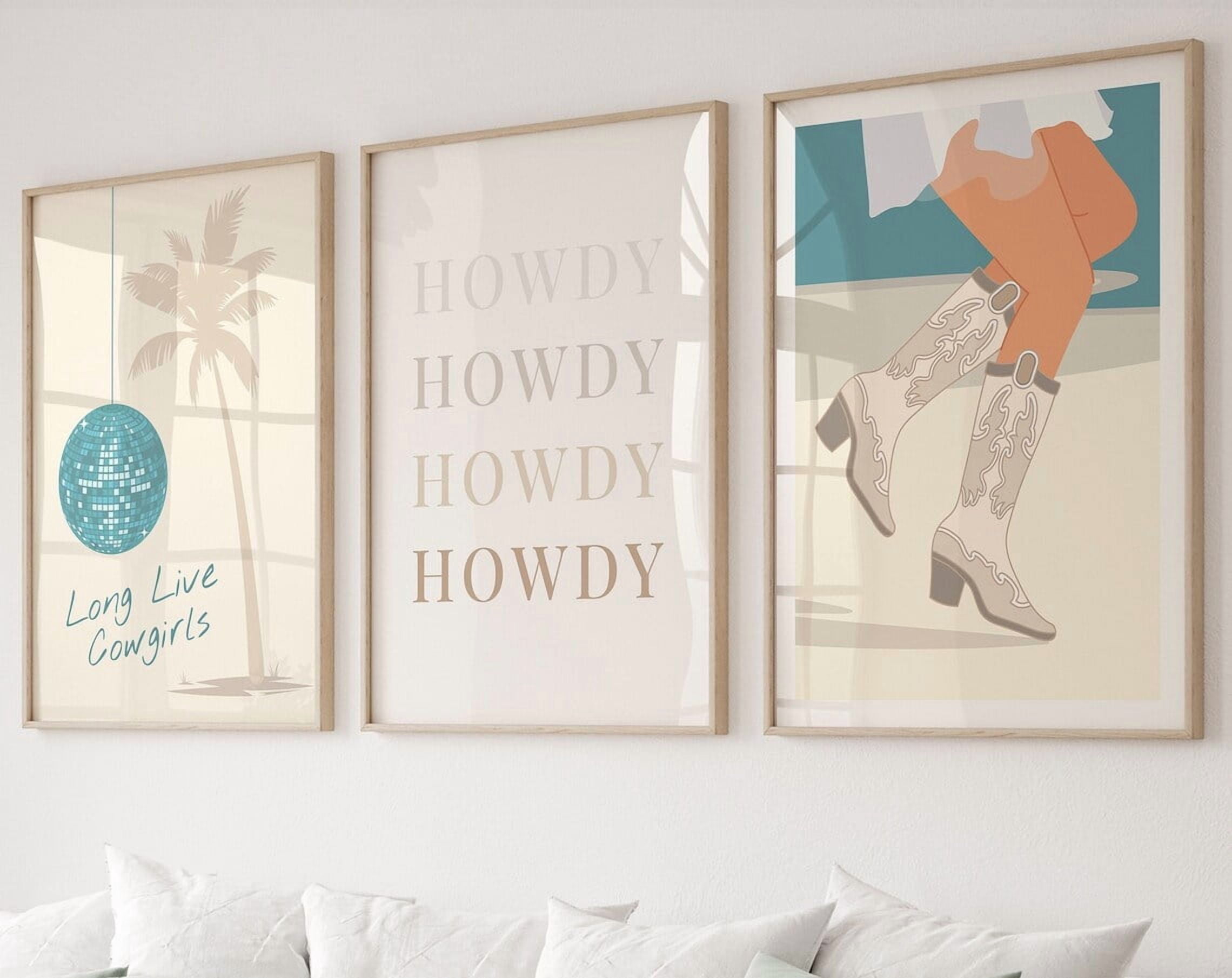 Luvia Trendy Blue Coastal Cowgirl Set Of 3, Girly Western, Preppy ...