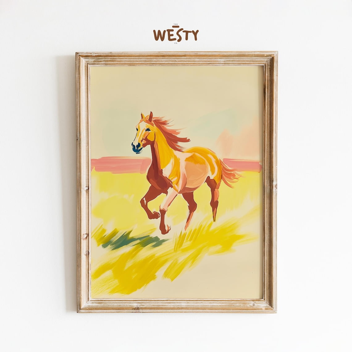 Luvia Wild Spirit Galloping Horse Poster, Vibrant Western Wall Art with ...