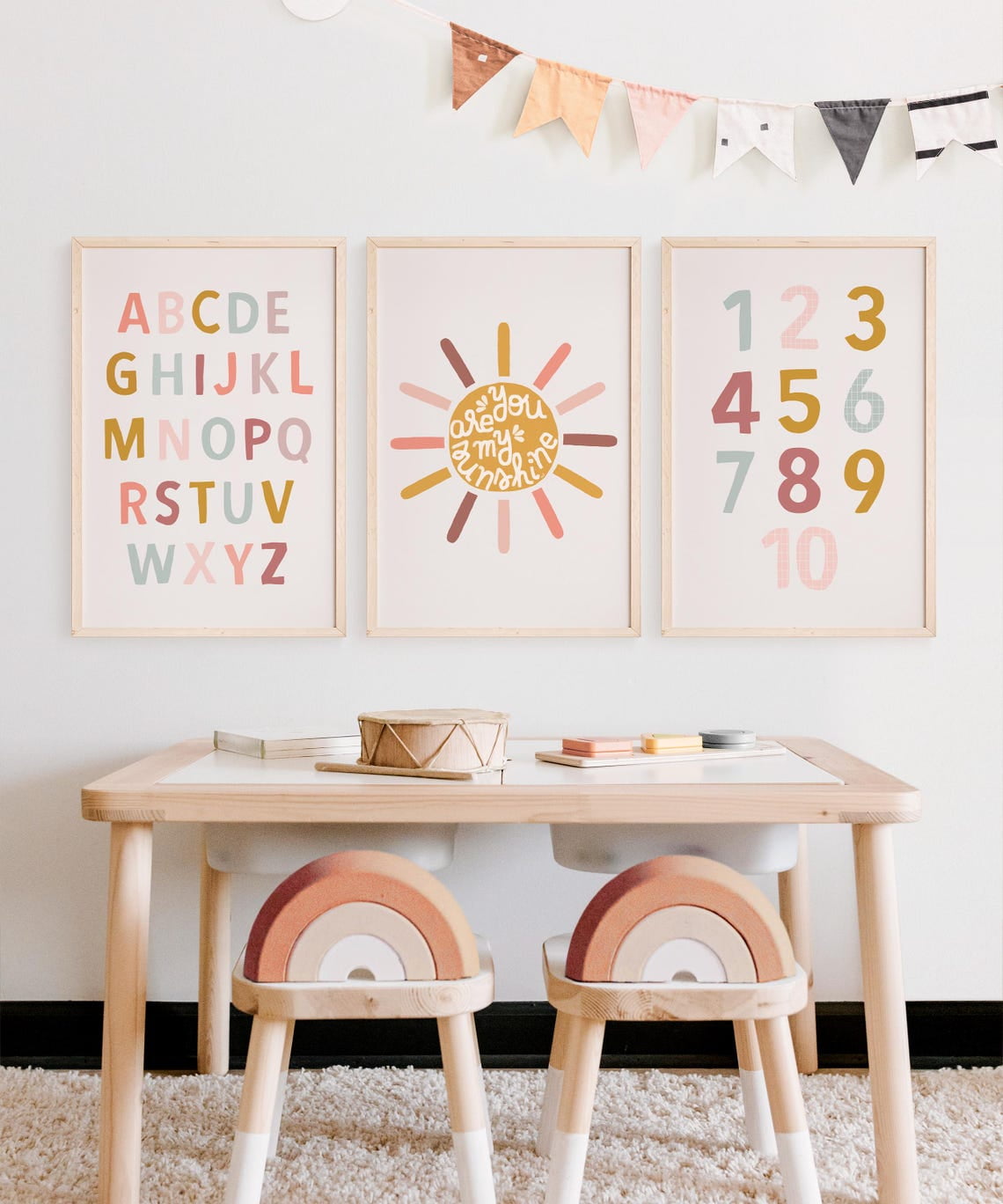 Luvia You Are My Sunshine Abc 123 Poster Set - Toddler Learning ...