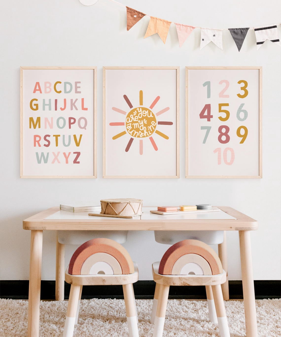 Luvia You Are My Sunshine Abc 123 Poster Set - Toddler Learning ...