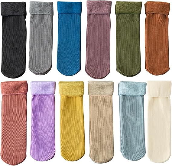 Luviess Fleece Cozy Socks for Women Seniors, Fleececozy Ultra Soft ...