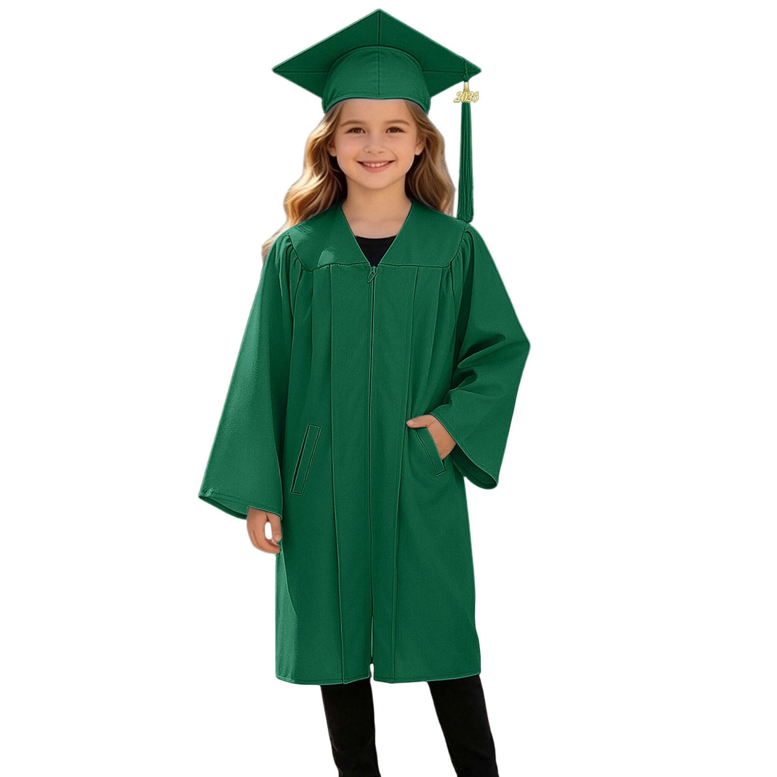 Luvior Girls’ Graduation Gown and Cap Set – Academic Formal Wear with ...