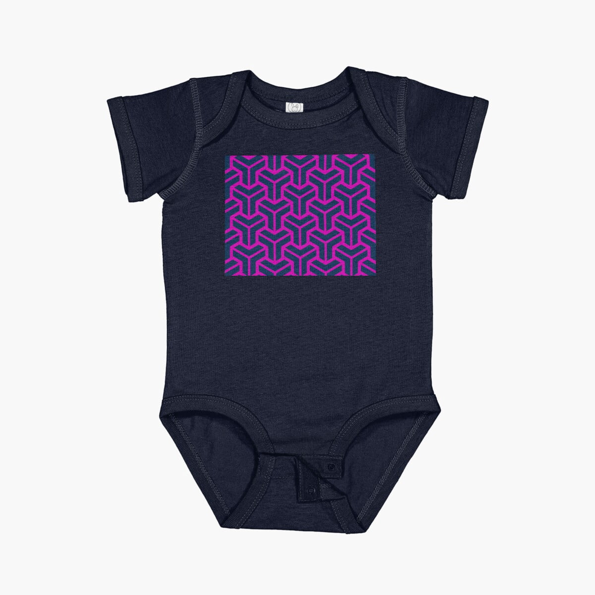 Luvly Geometric Pattern: Pipes: Magenta Short Sleeve Baby One-Piece ...