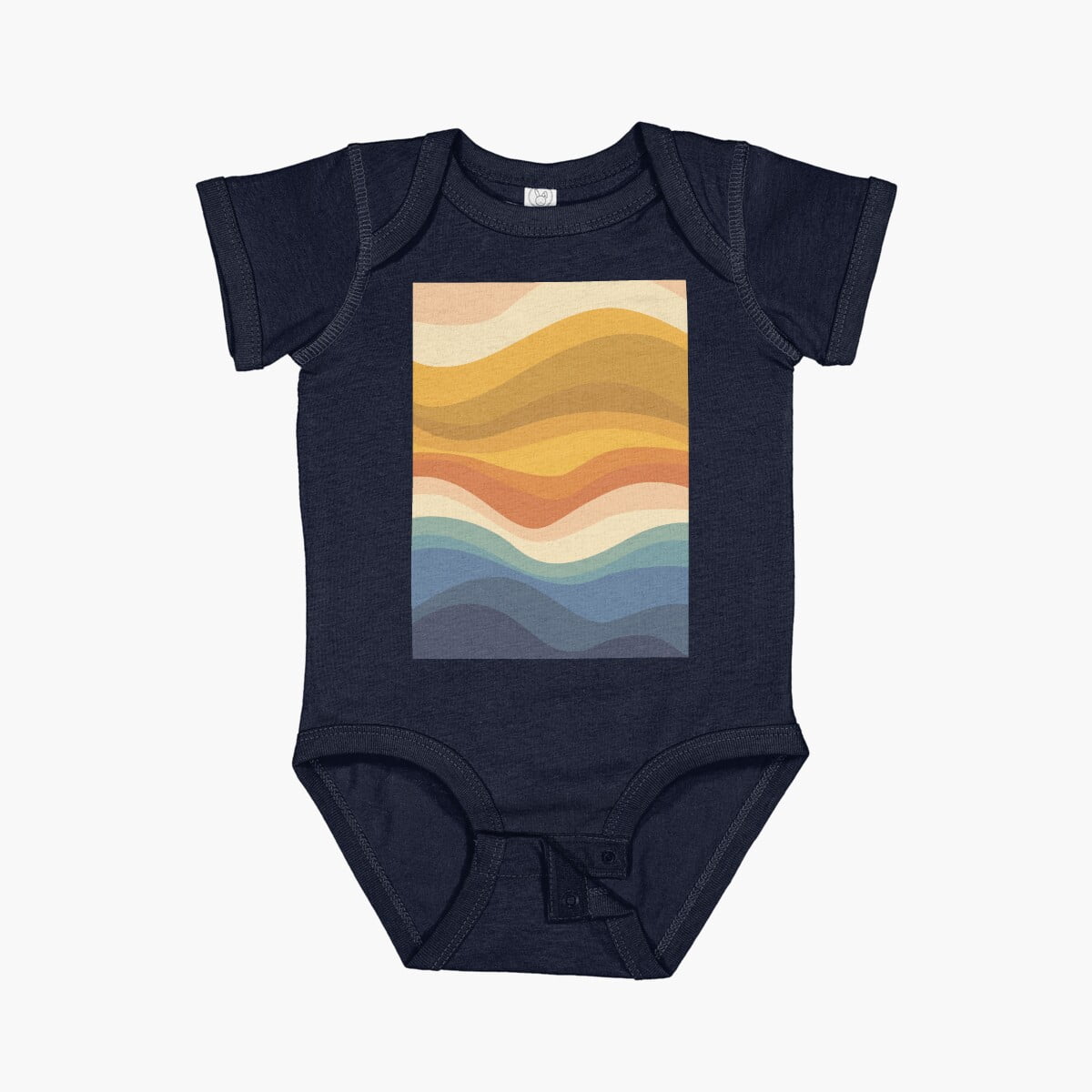 Luvly 70S Boho Wavy Shapes Short Sleeve Baby One-Piece, New Born, Baby ...