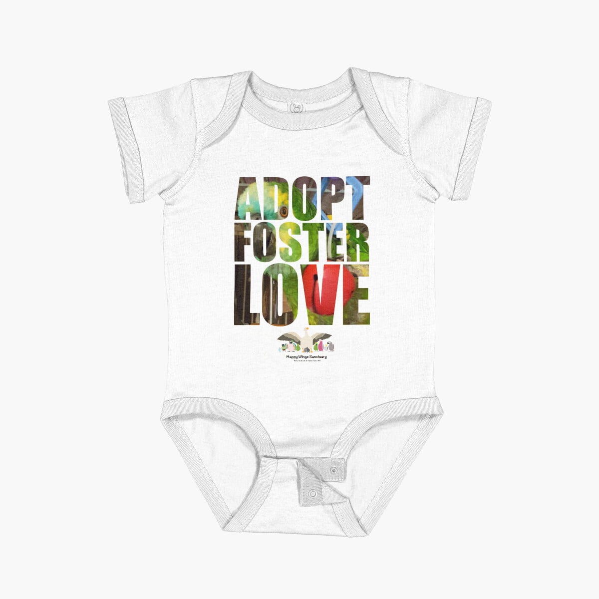 Luvly Adopt Foster Love! - Pepe & Bell Short Sleeve Baby One-Piece, New Born, Baby Shower Gift ...