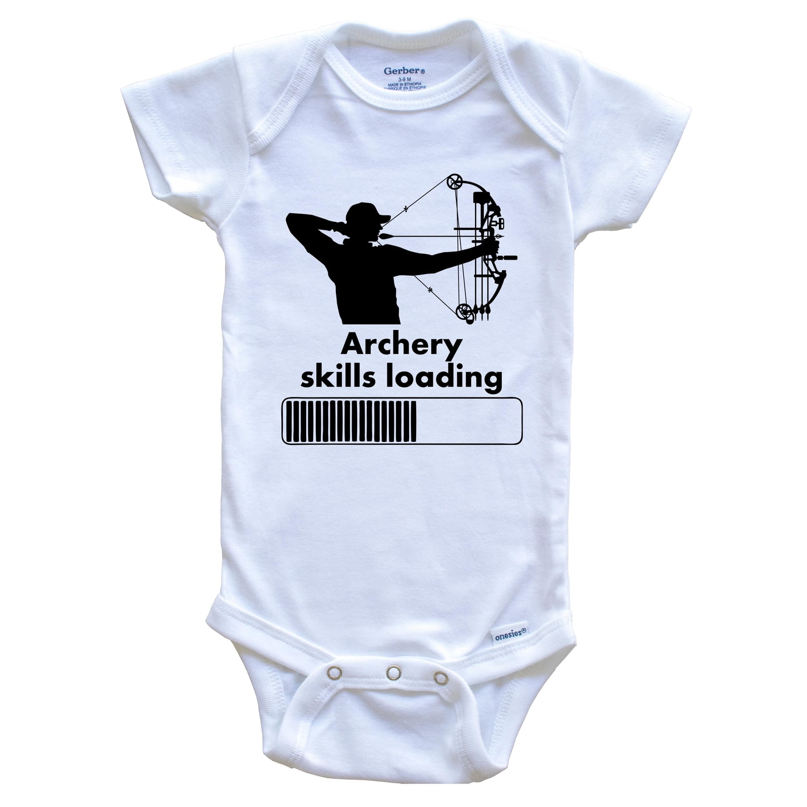 Luvly Archery Skills Loading Funny Bow Hunter One Piece Baby Bodysuit ...