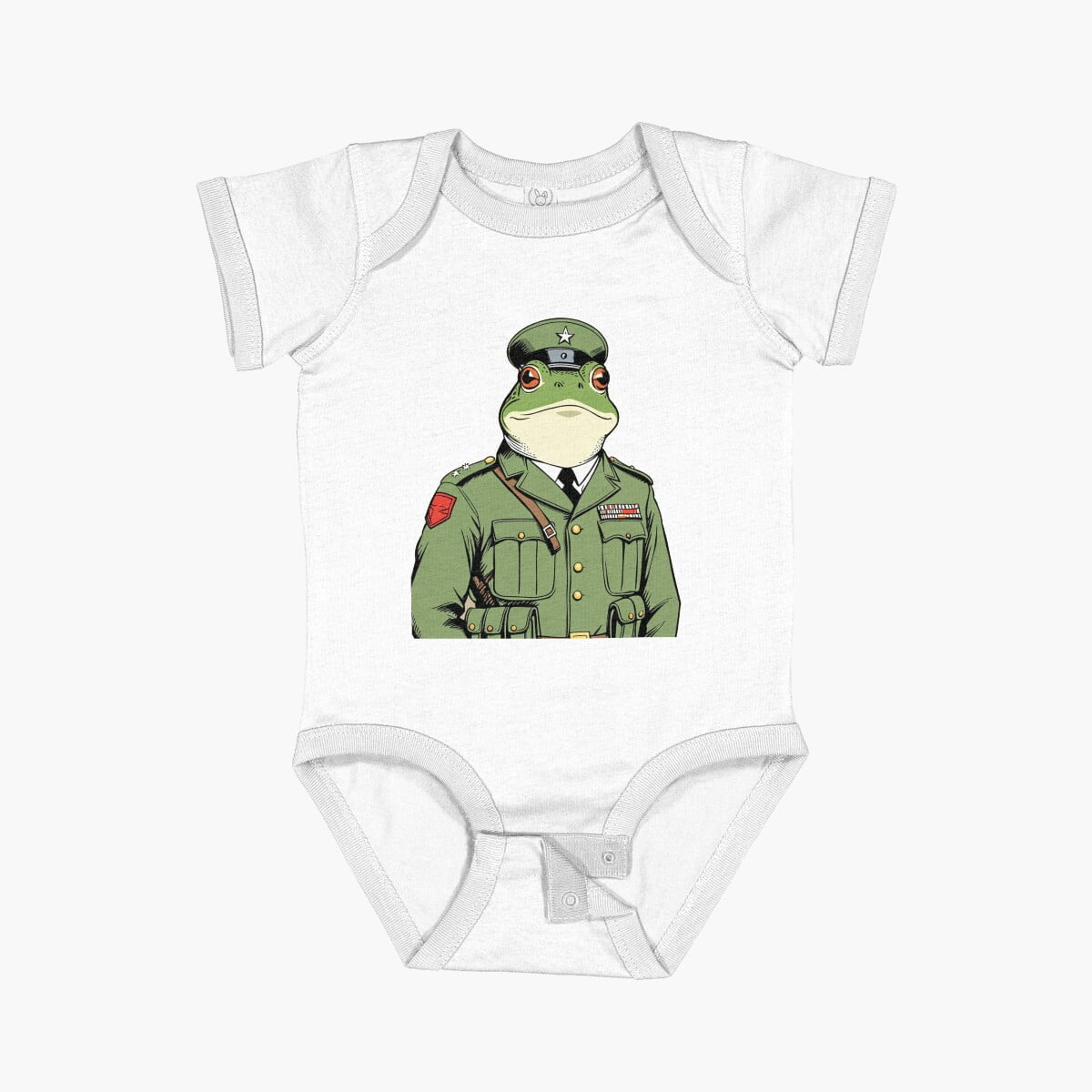 Luvly Army Frog Short Sleeve Baby One-Piece, New Born, Baby Shower Gift ...