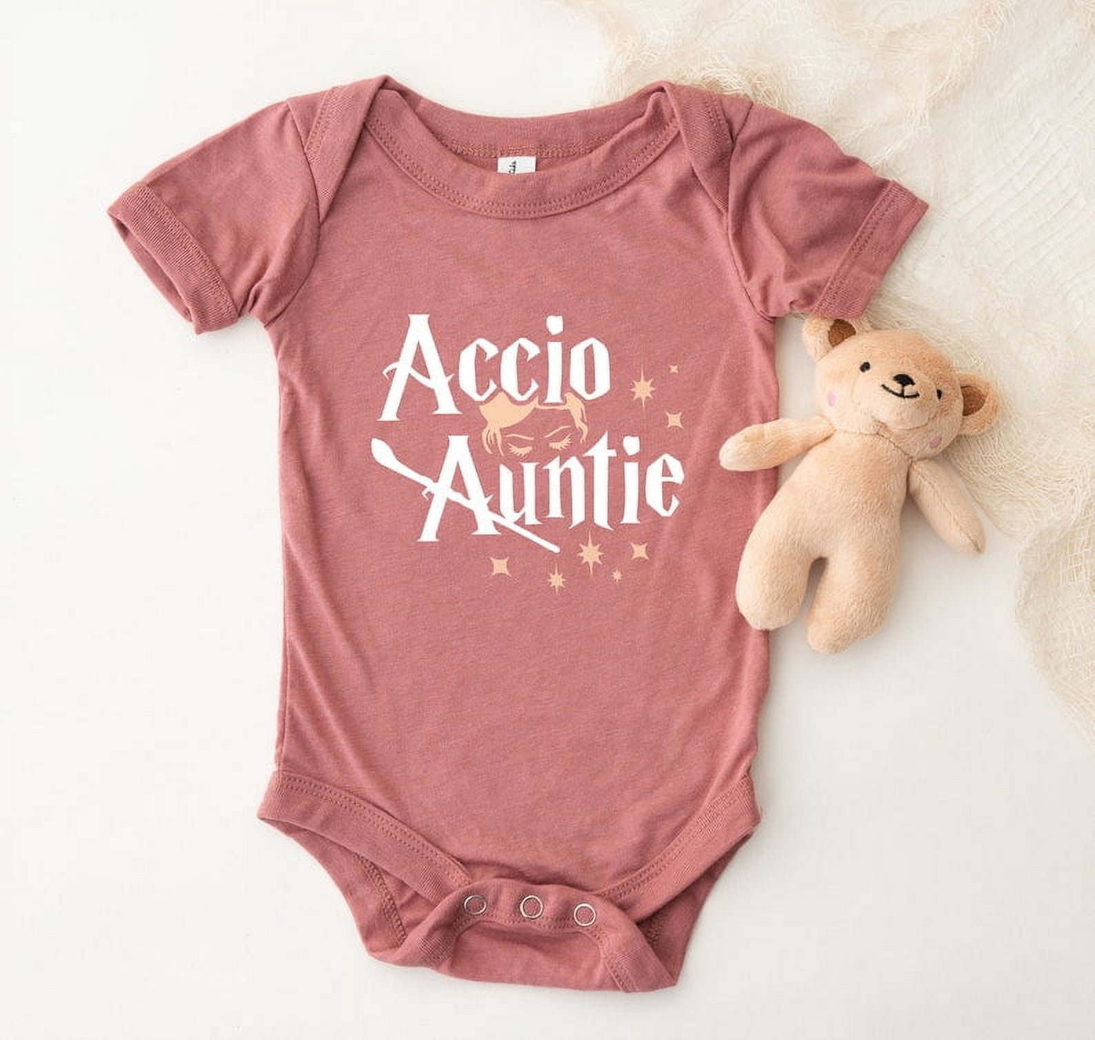 Luvly Auntie Baby Clothes, Accio Auntie Baby, Cute Magic Baby Bodysuit ...