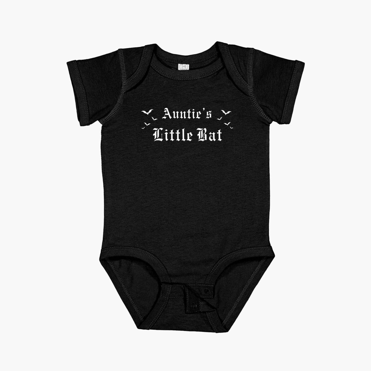 Luvly Auntie'S Little Bat Gothic Baby Blackletter Design Short Sleeve ...