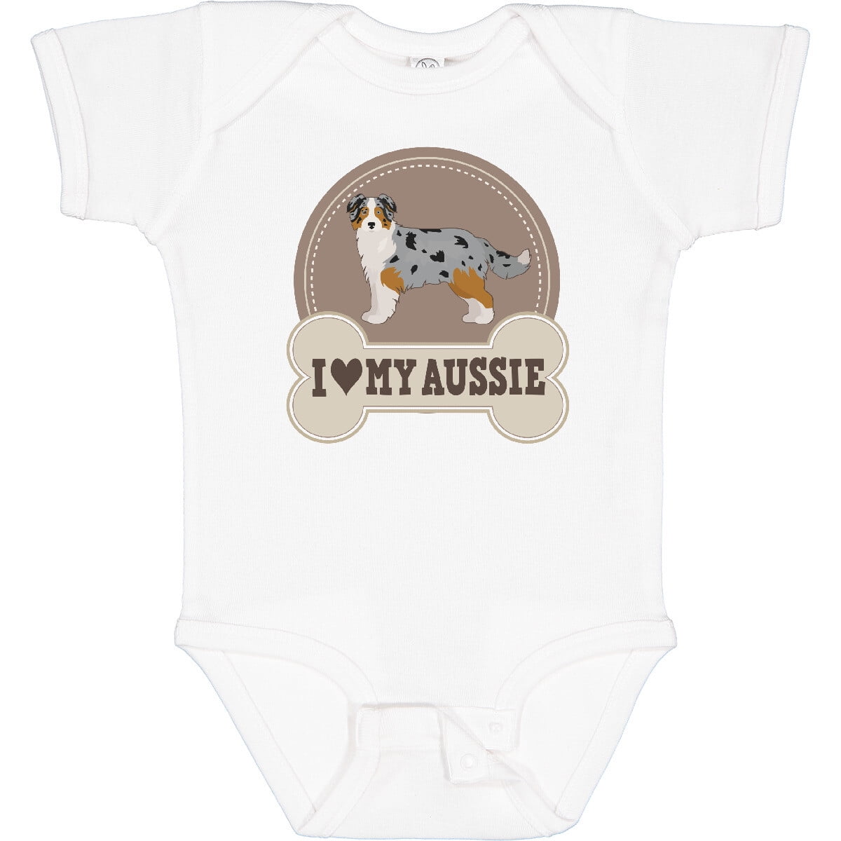 Luvly Australian Shepherd Toy Aussie Baby Bodysuit Miniature One-Piece ...