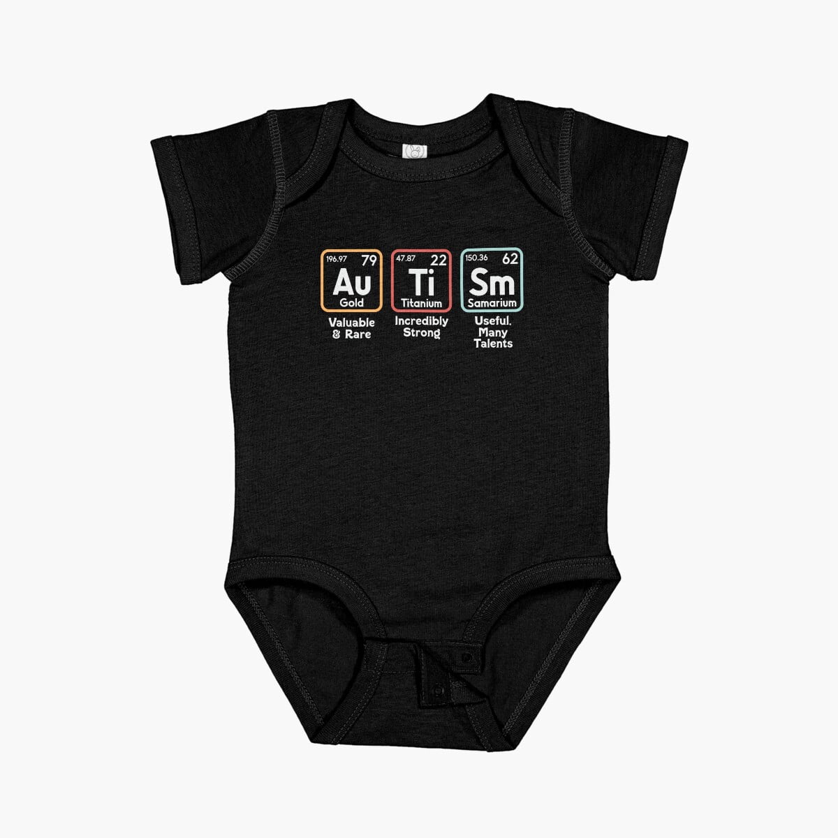 Luvly Autism Periodic Table Elements Short Sleeve Baby One-Piece, New ...