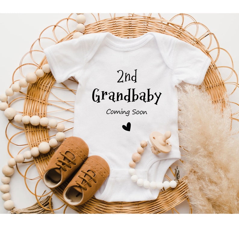 Luvly Baby Announcement, Second Grandchild Coming Soon Bodysuit, 2Nd ...