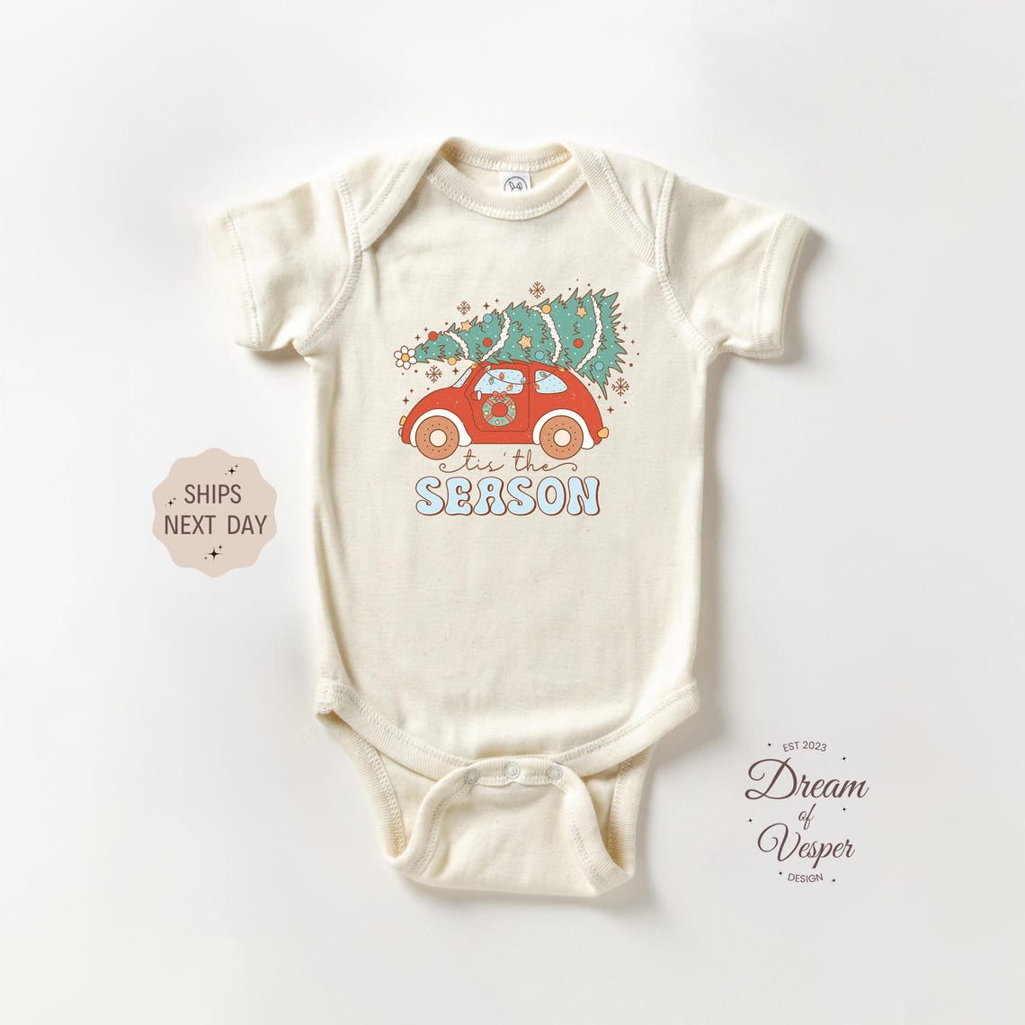 Luvly Baby - Tis The Season - Baby - Retro Bodysuit - Newborn Bodysuit ...