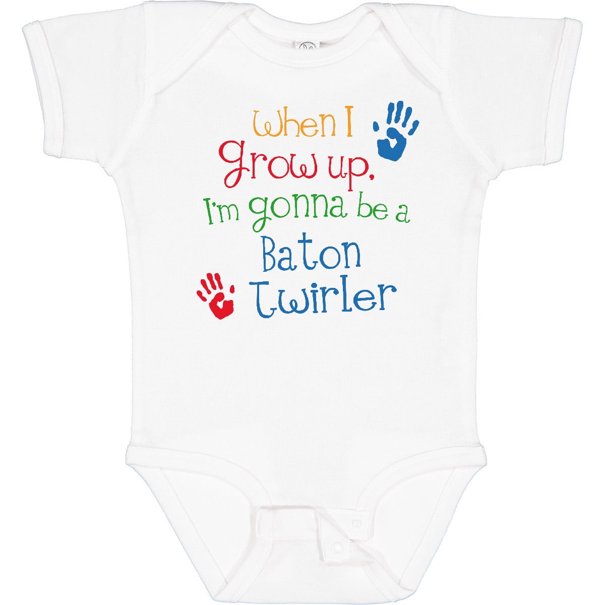Luvly Baton Twirler Future Baby Bodysuit Cute Handprints Handprint One ...
