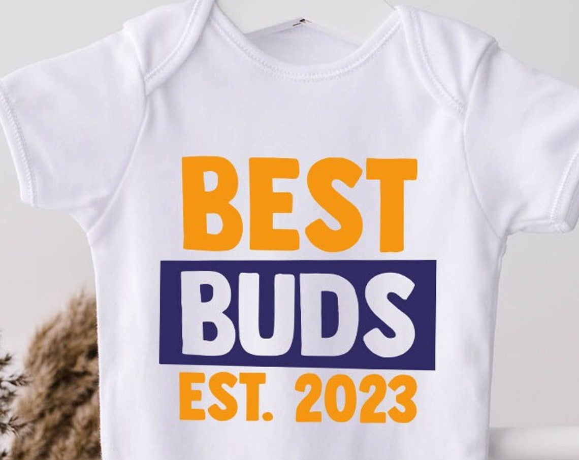 Luvly Best Buds Baby, Cute Baby Onesies®, Buds Est. 2023 Baby, Cute ...
