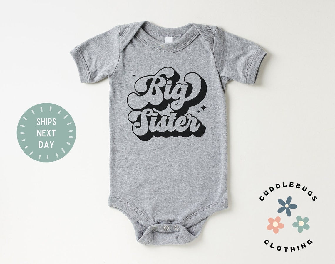 Luvly Big Sister Baby Onesies® Bodysuit - Big Sis Natural Bodysuit ...