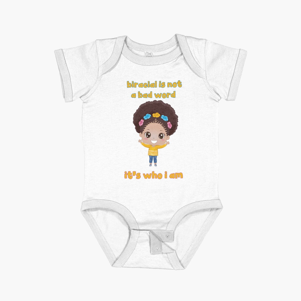 Luvly Biracial Is Not A Bad Word It'S Who I Am Short Sleeve Baby One ...
