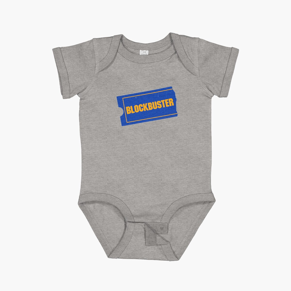 Luvly Blockbuster Video Logo Short Sleeve Baby One-Piece, New Born ...
