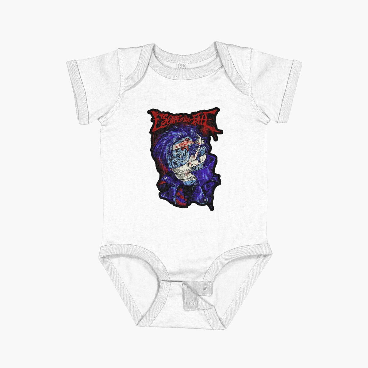 Luvly Blue Punk Modern Mummy Short Sleeve Baby One-Piece, New Born ...