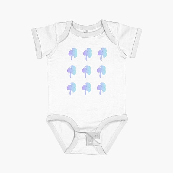 Luvly Blue Purple Tulips, Modern Tulips Short Sleeve Baby One-Piece ...