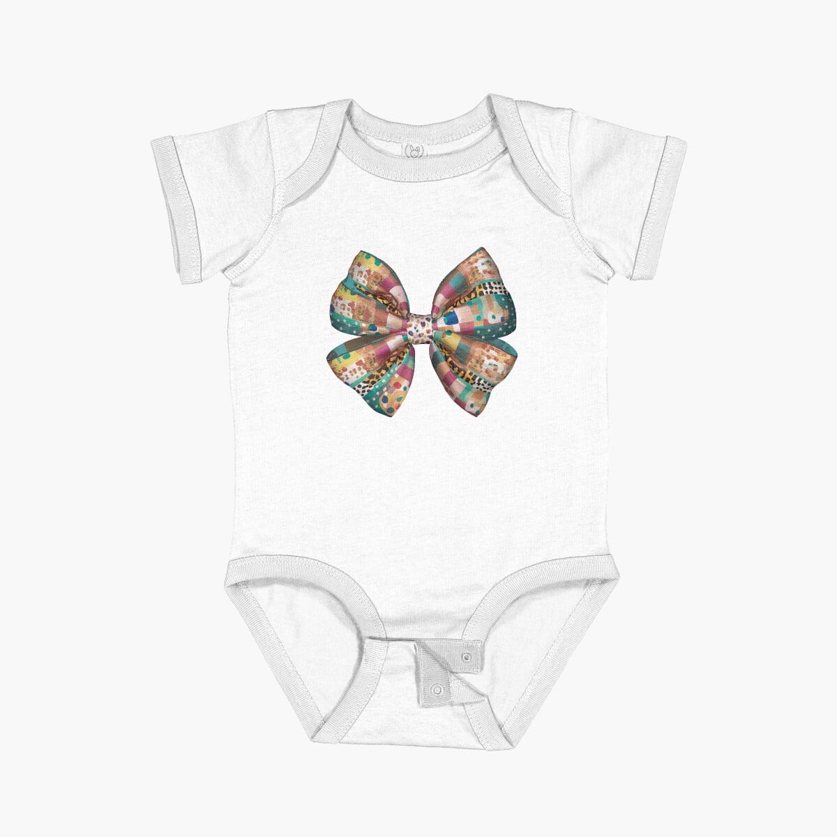 Luvly Boho Chic Bow Clipart Short Sleeve Baby One-Piece, New Born, Baby ...