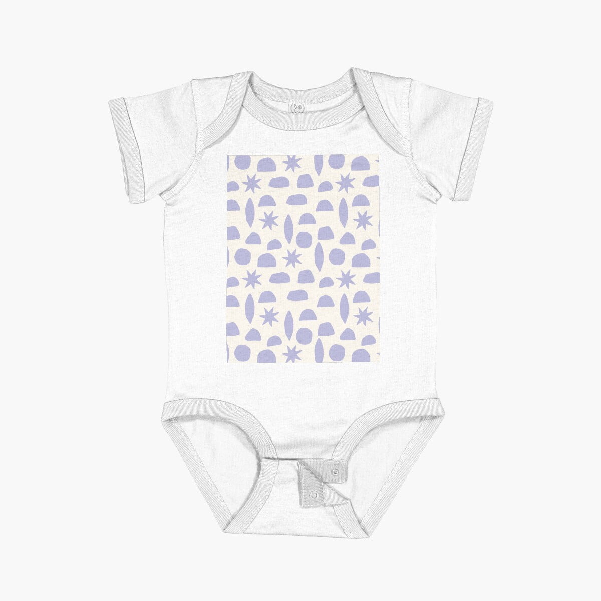 Luvly Boho Henri Matisse Pastel Purple Lilac On Cream Short Sleeve Baby ...