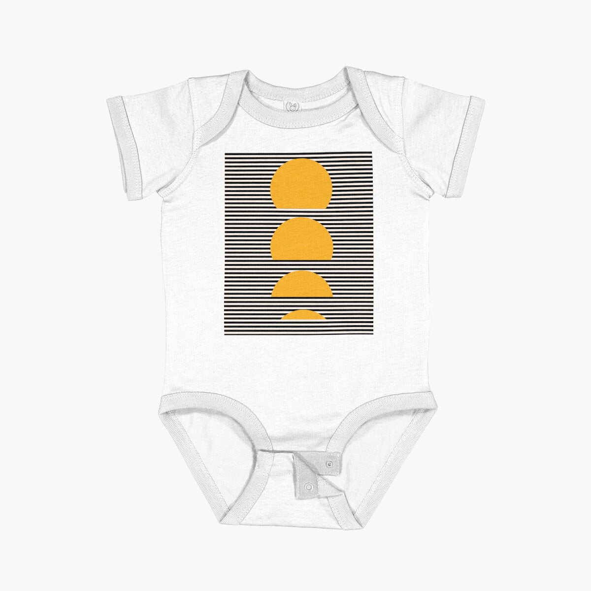 Luvly Boho Minimalist Sunset Short Sleeve Baby One-Piece, New Born ...