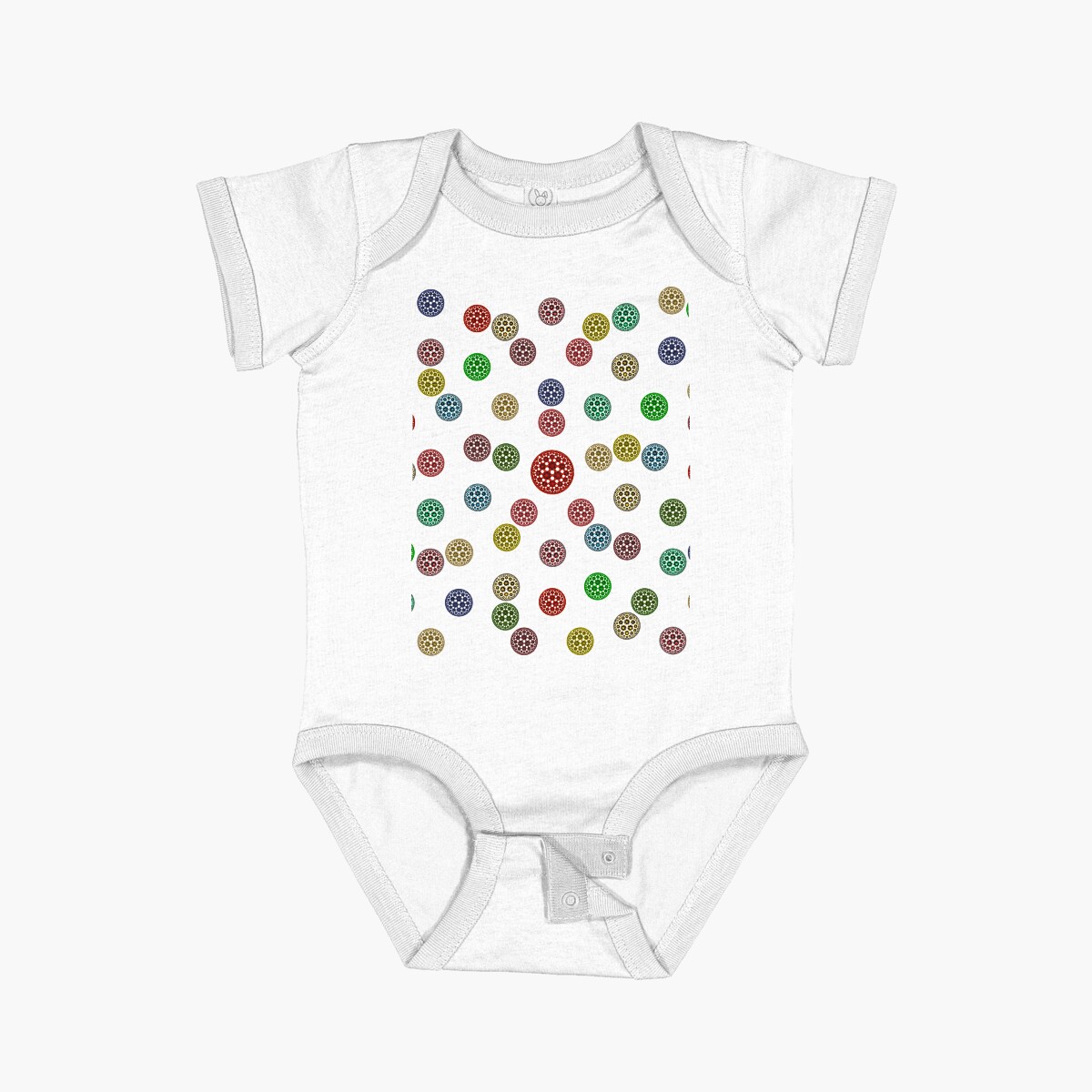 Luvly Boho Polka Dot Psychedelic Pattern Short Sleeve Baby One-Piece ...