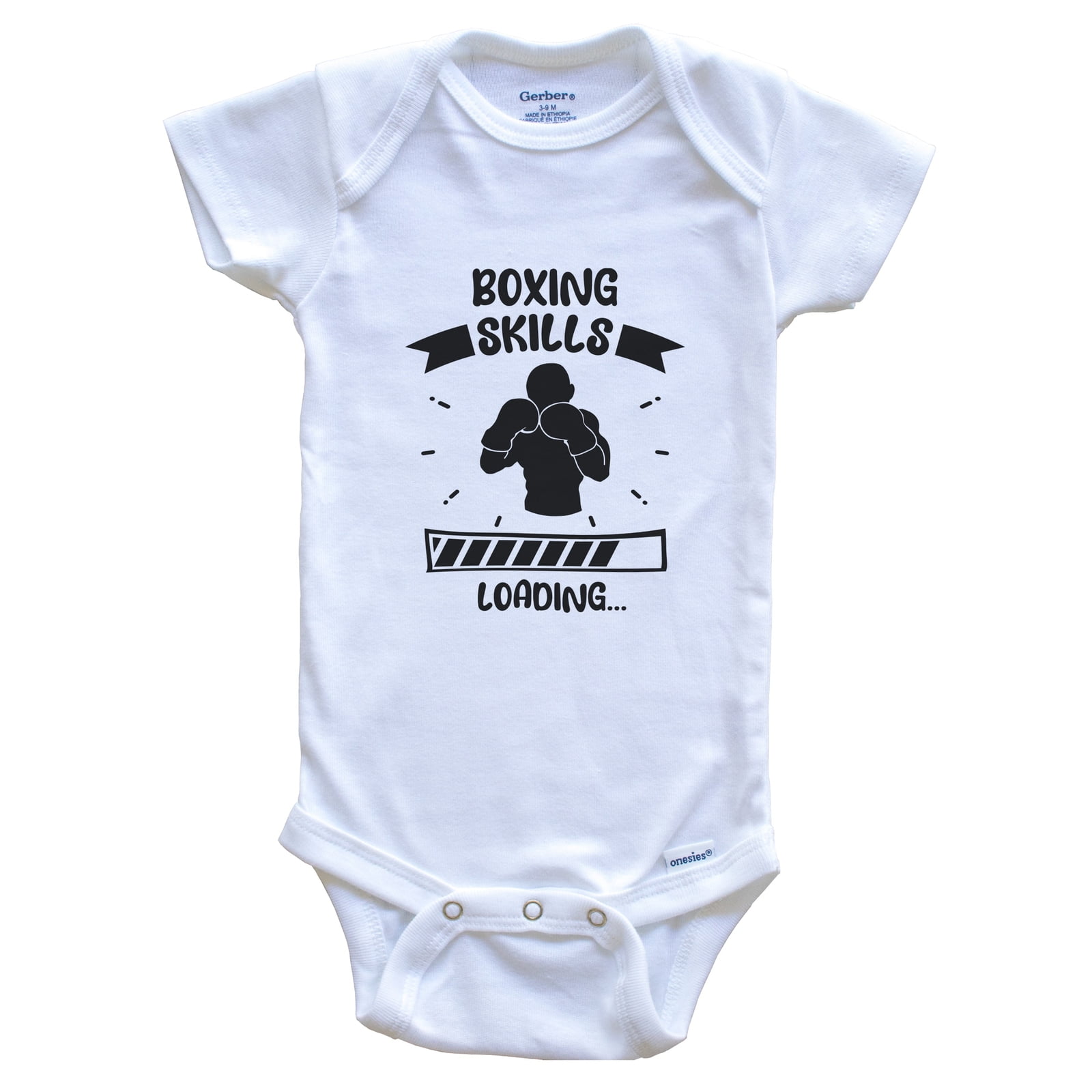 Luvly Boxing Skills Loading Funny Boxing Baby Bodysuit, New Born, Baby ...