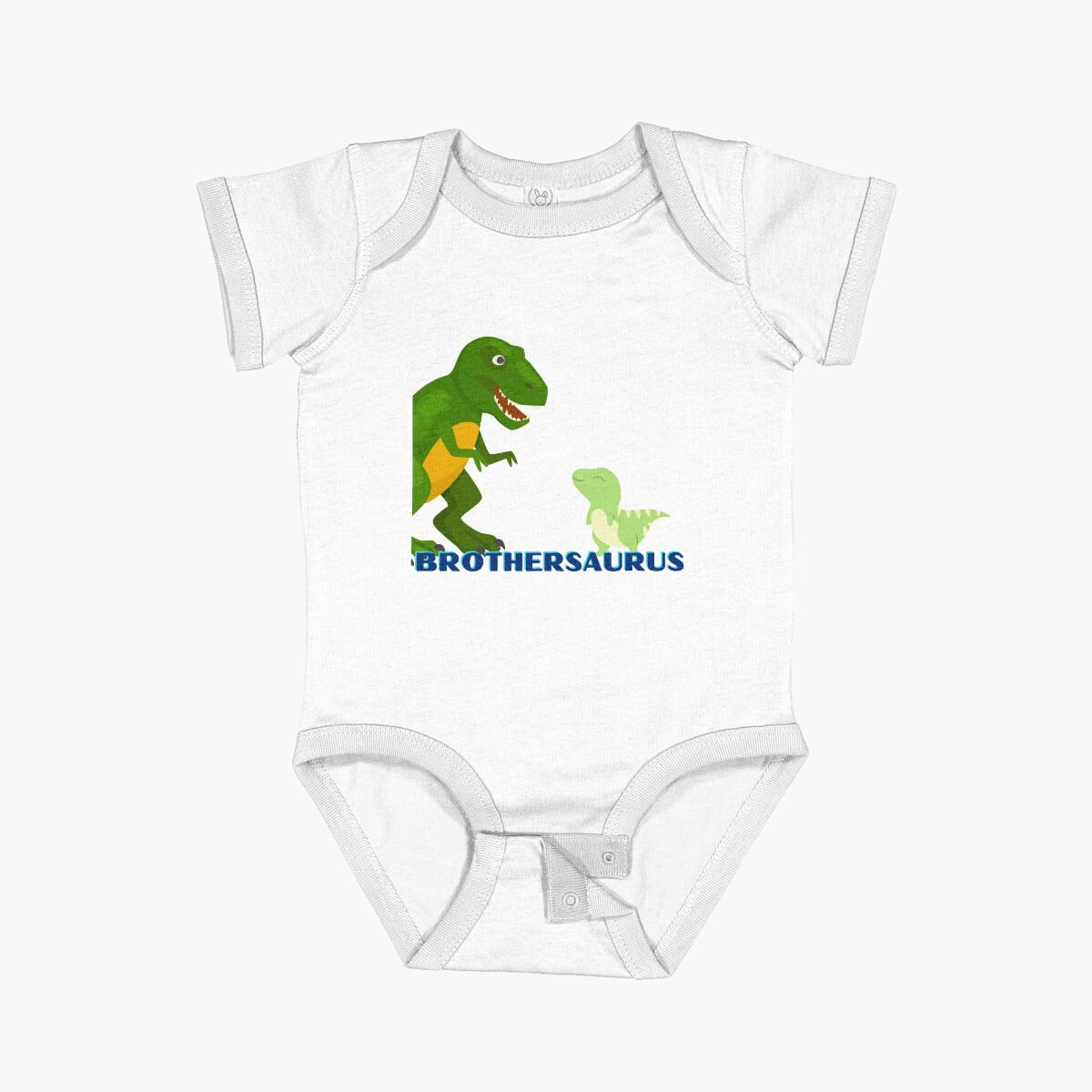 Luvly Brother-Saurus T-Rex And Mini Dino Short Sleeve Baby One-Piece ...