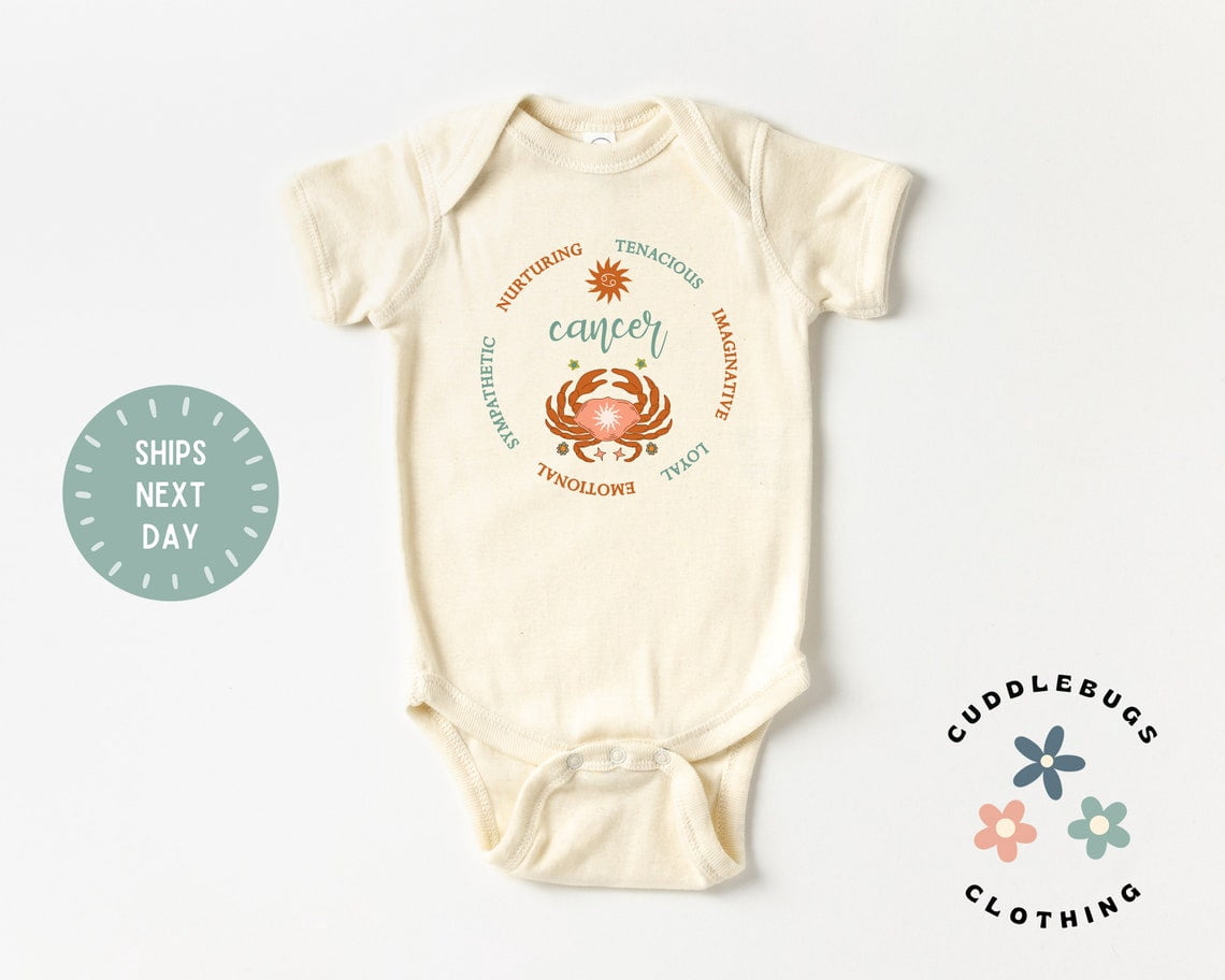 Luvly Cancer Zodiac Onesies® Bodysuit - Astrology Bodysuit - Horoscope ...