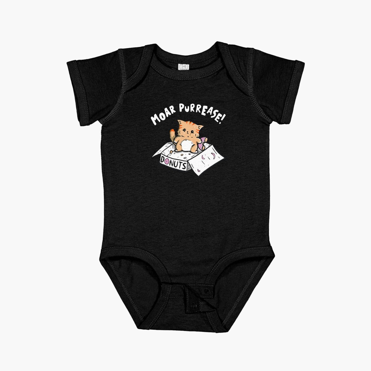 Luvly Cat Donut Moar Purrease Short Sleeve Baby One-Piece, New Born ...