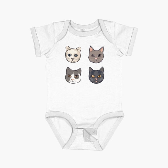 Luvly Cats Pack Short Sleeve Baby One-Piece, New Born, Baby Shower Gift ...