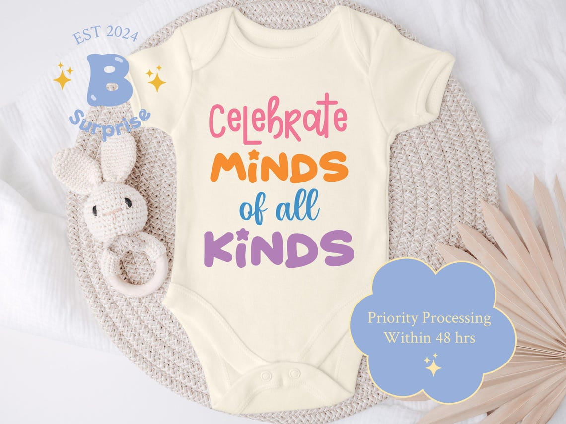 Luvly Celebrate Minds Of All Kinds Bodysuit | Inclusive Baby | Natural ...