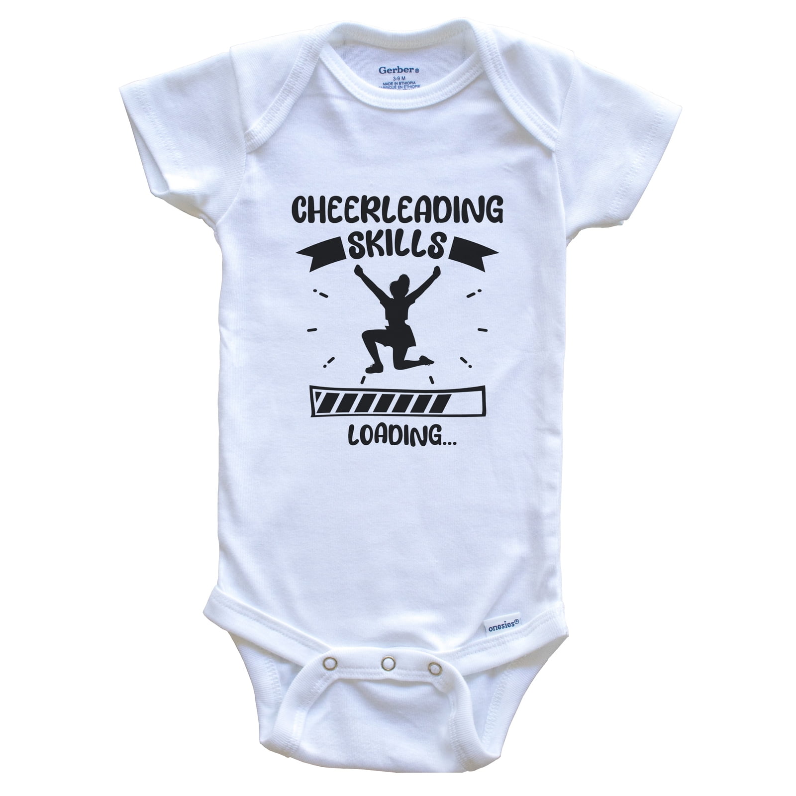 Luvly Cheerleading Skills Loading Funny Cheerleading Baby Bodysuit, New ...
