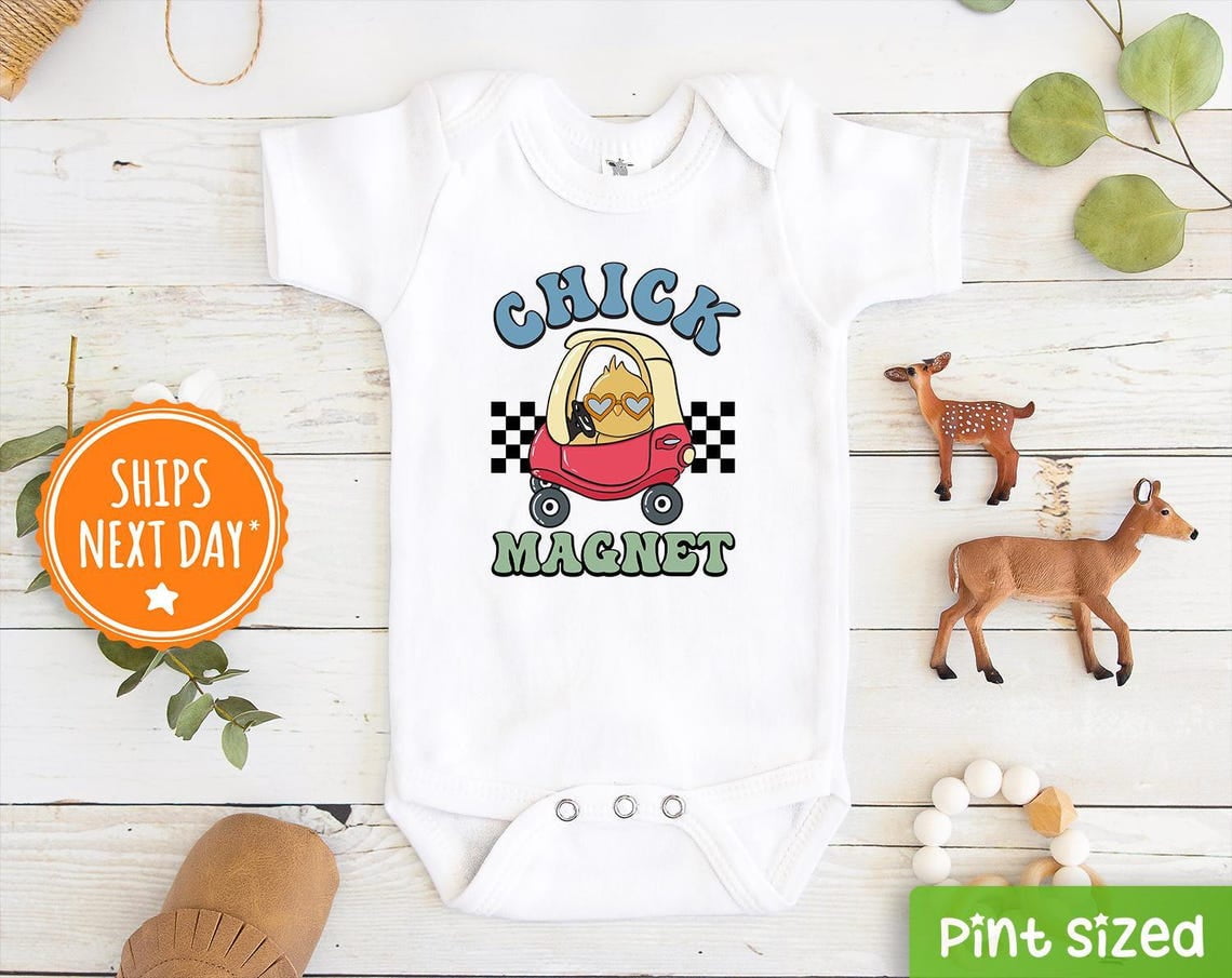 Luvly Chick Magnet Easter Baby Funny Easter Boys Bodysuit Cute Easter ...