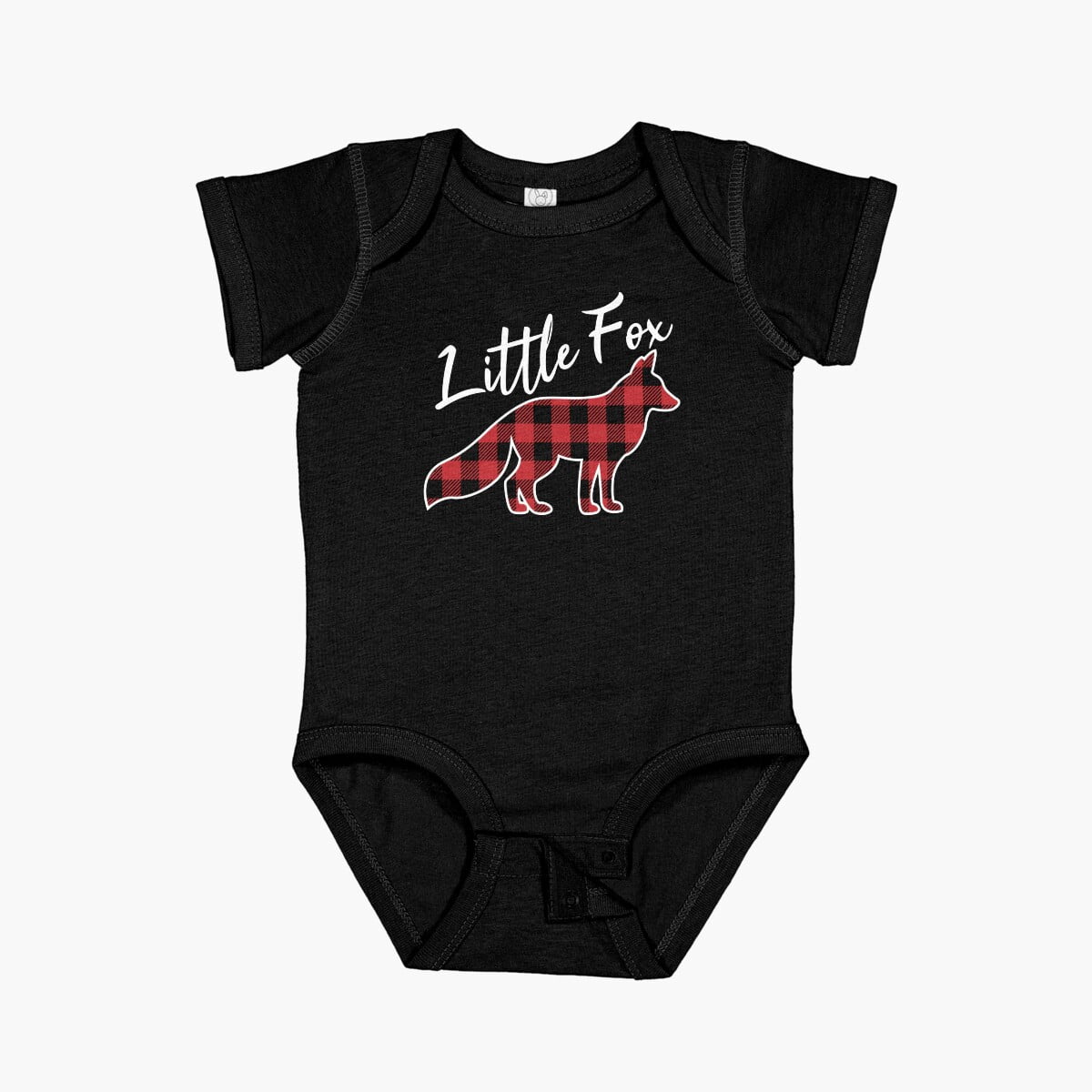 Luvly Christmas Fox Family Matching, Fox Little, Red And Black Plaid ...