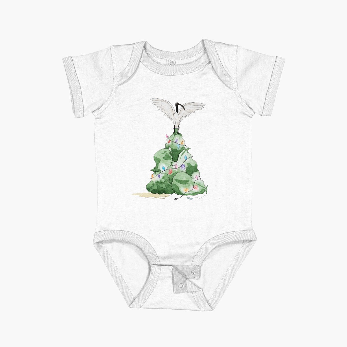 Luvly Christmas Ibis Bin Chicken Garbage Short Sleeve Baby One-Piece ...